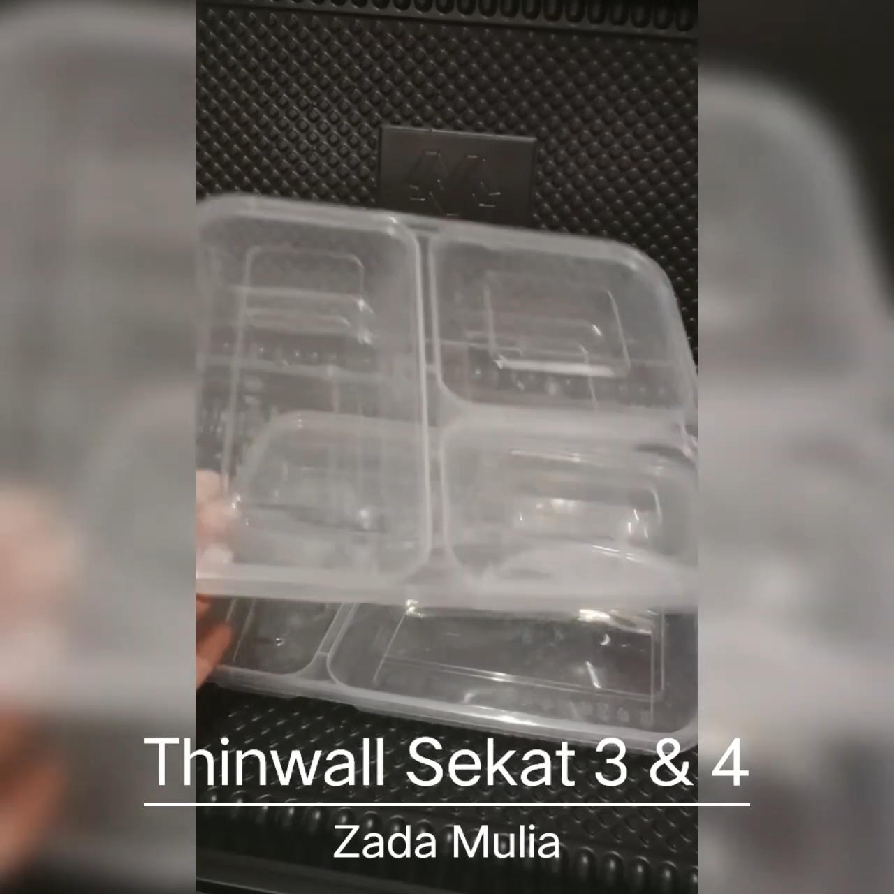Thinwall Nasi Bento 4 Sekat dan 3 Sekat 1 pack (isi +-25 pcs) kotak makan hajatan bening