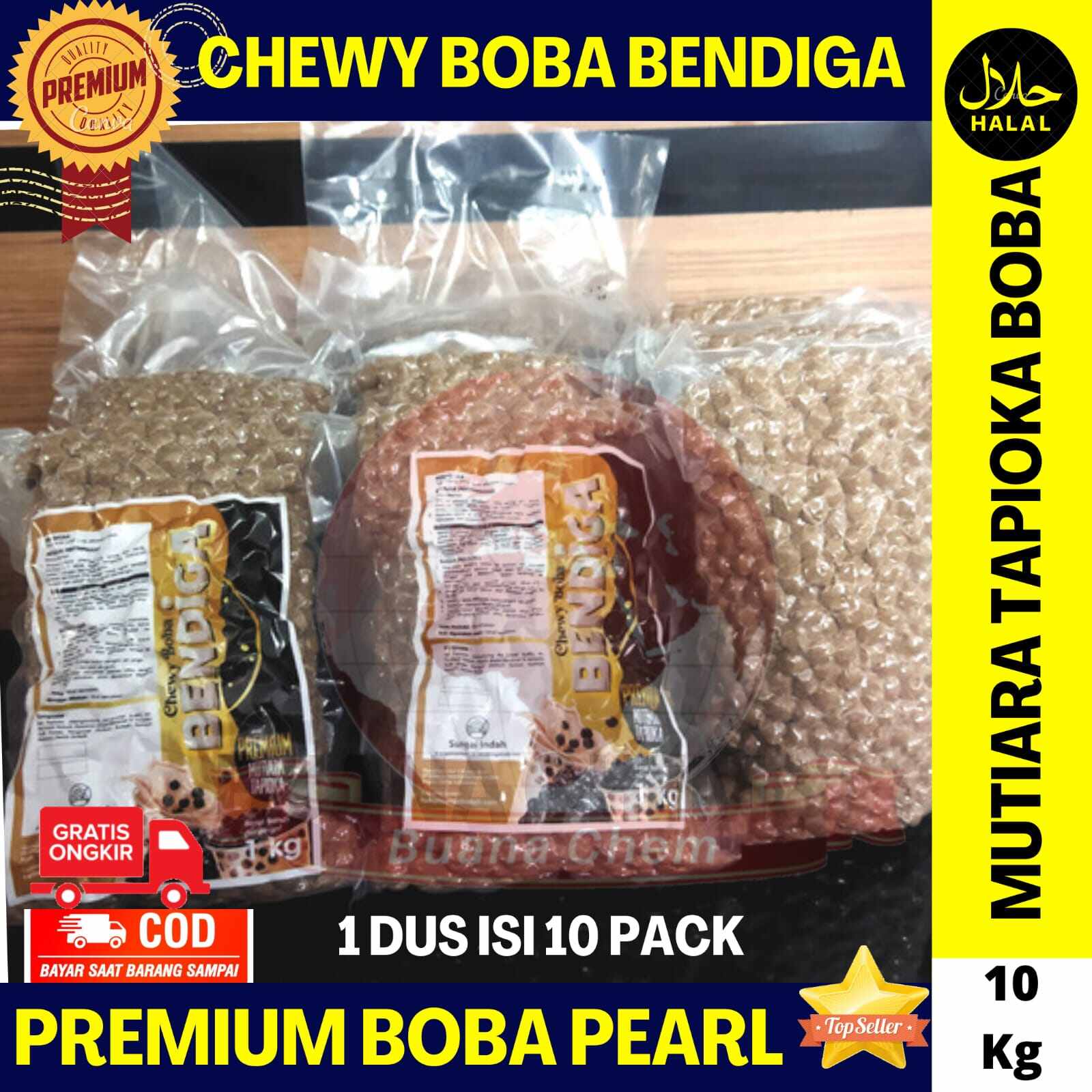 Tapioca Pearl BoBa Dus 10 Pack / Tapioka Pearl Bubble Tea Premium ...