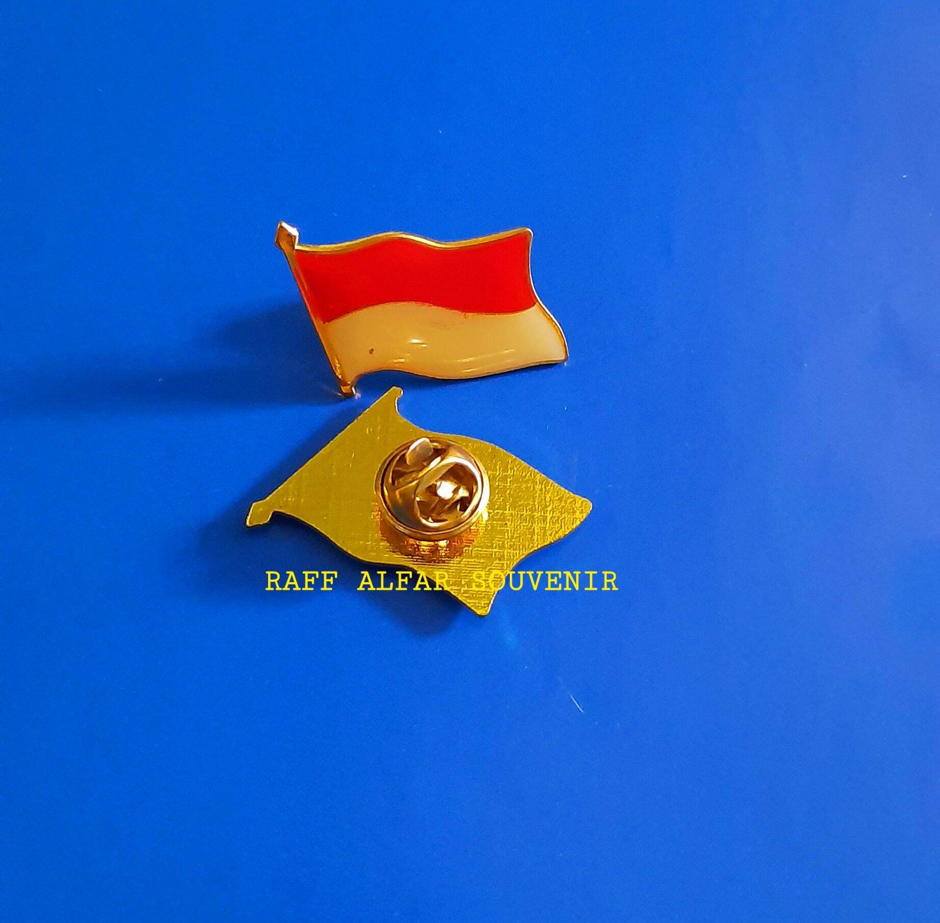 PIN BENDERA MERAH PUTIH - PIN MERAH PUTIH PREIUM KUNINGAN | Lazada ...