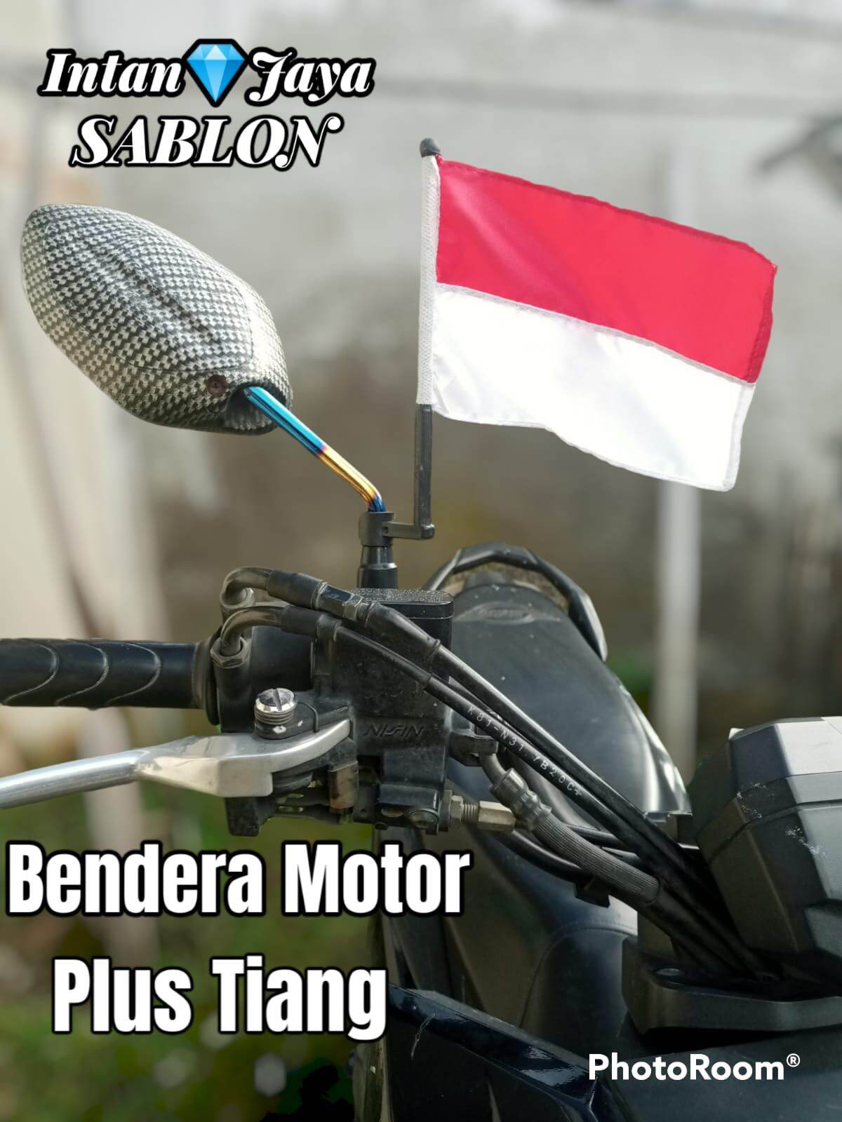 BENDERA MOTOR PLUS TIANG / BENDERA MERAH PUTIH | Lazada Indonesia