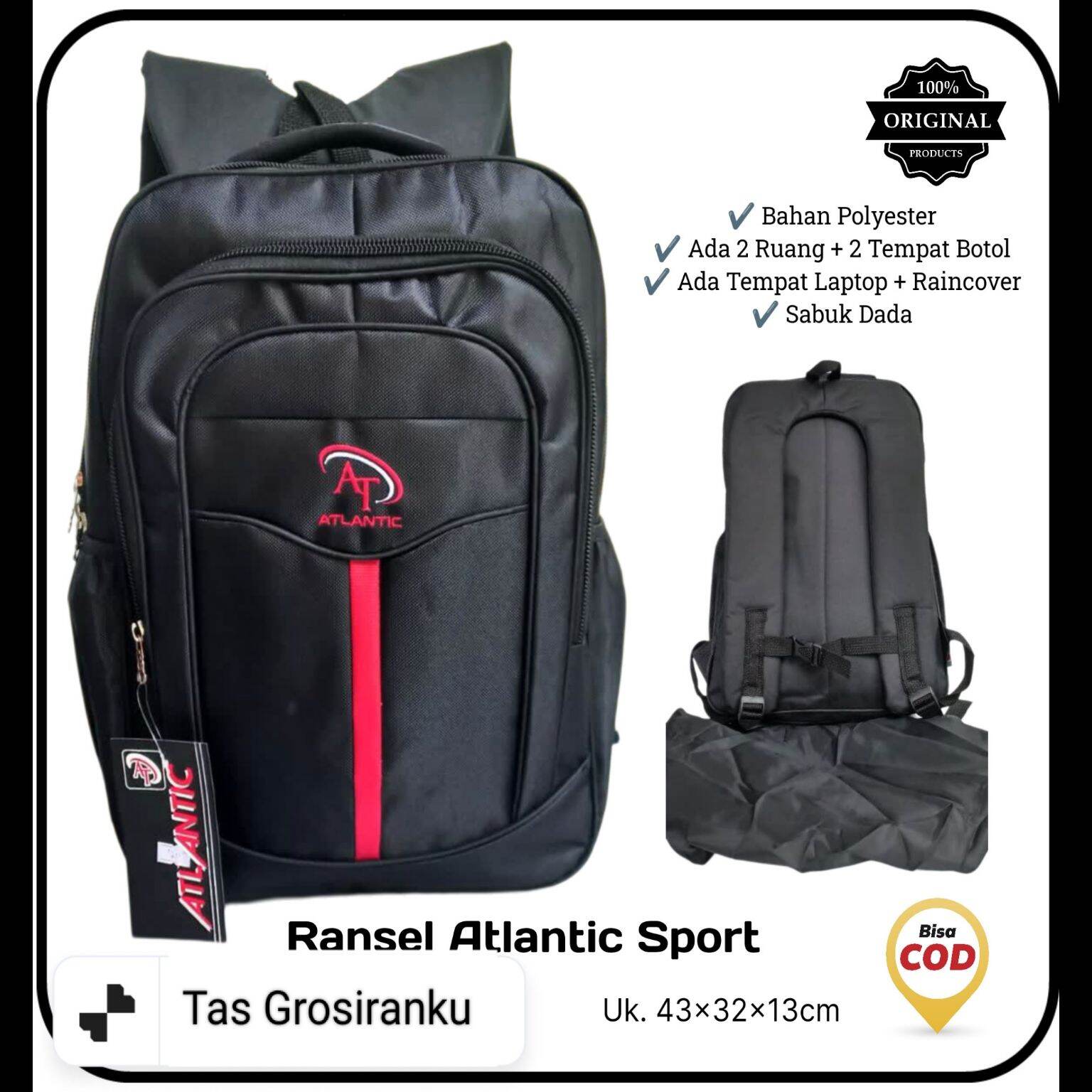 Ransel ALTO Hitam Premium Model Classic Terbaru 2022 Kekinian Tas ...