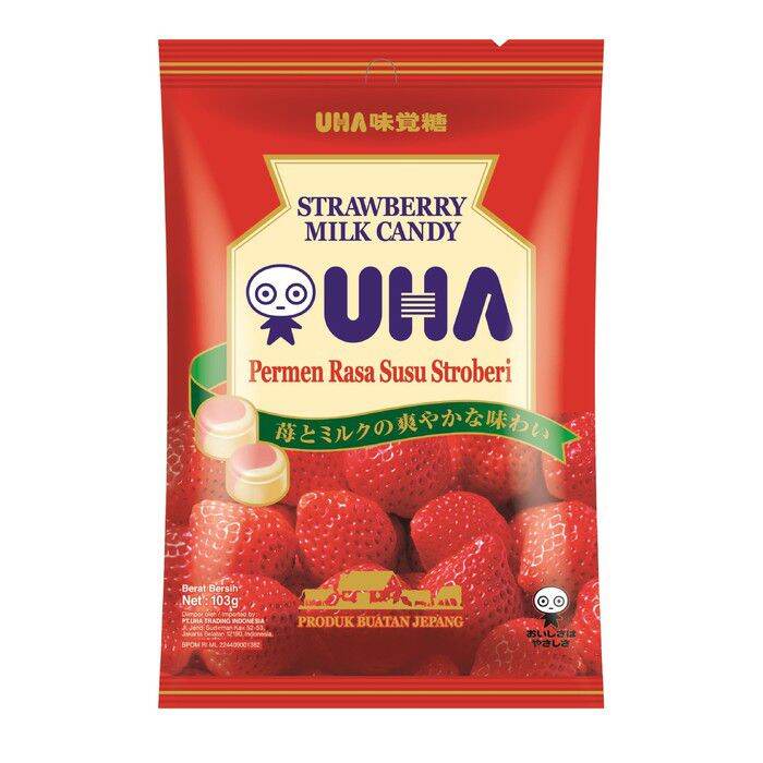 Permen Susu import UHA strawberry matcha 42 gram | Lazada Indonesia