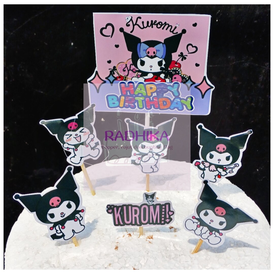 Topper kuromi Happy Birthday | Lazada Indonesia