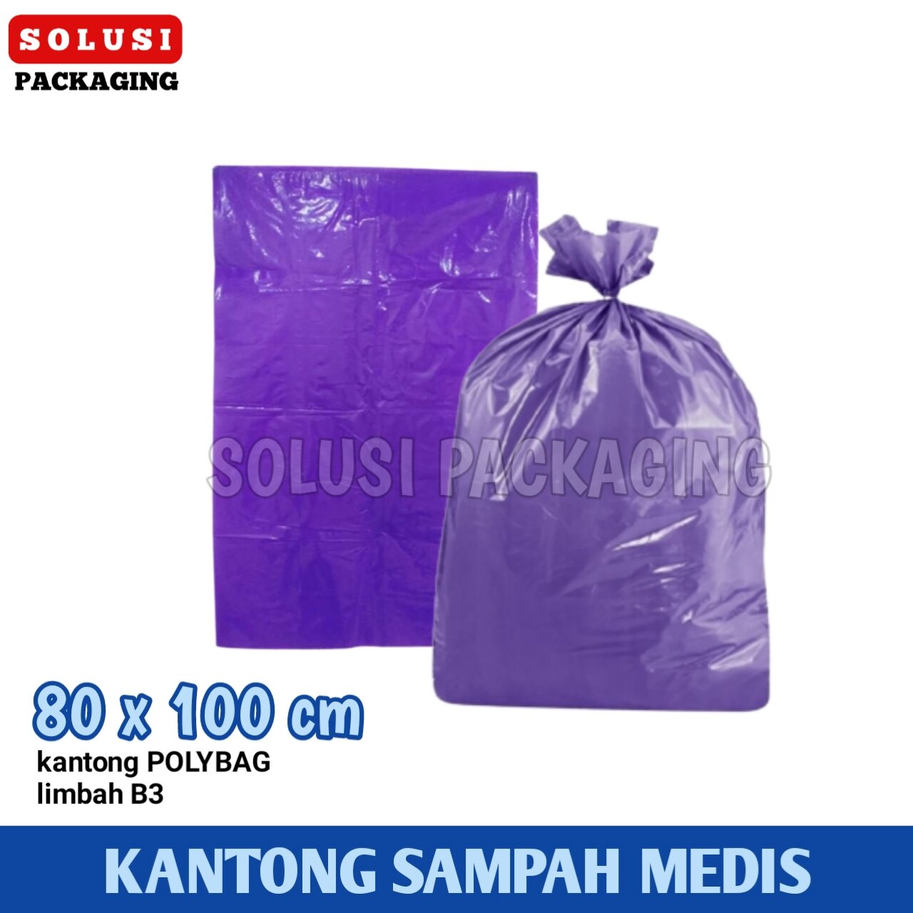 ISI 10 PLASTIK SAMPAH UNGU LIMBAH SITOTOKSIK 80X100 CM KANTONG SAMPAH ...