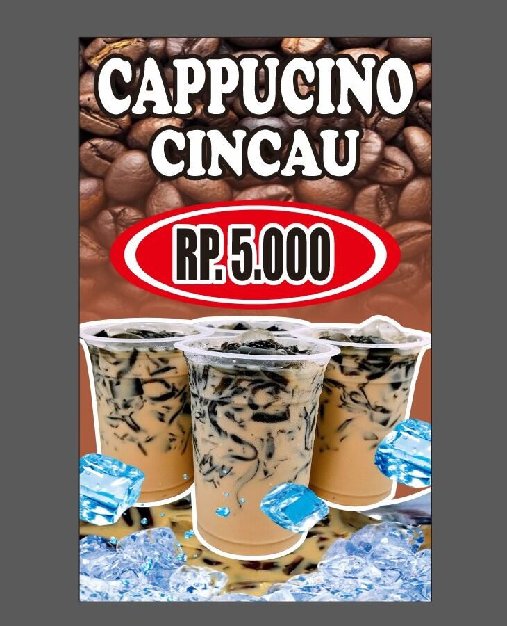 Spanduk Jualan Cappucino Cincau / Benner Capcin / Bisa Request Desain ...