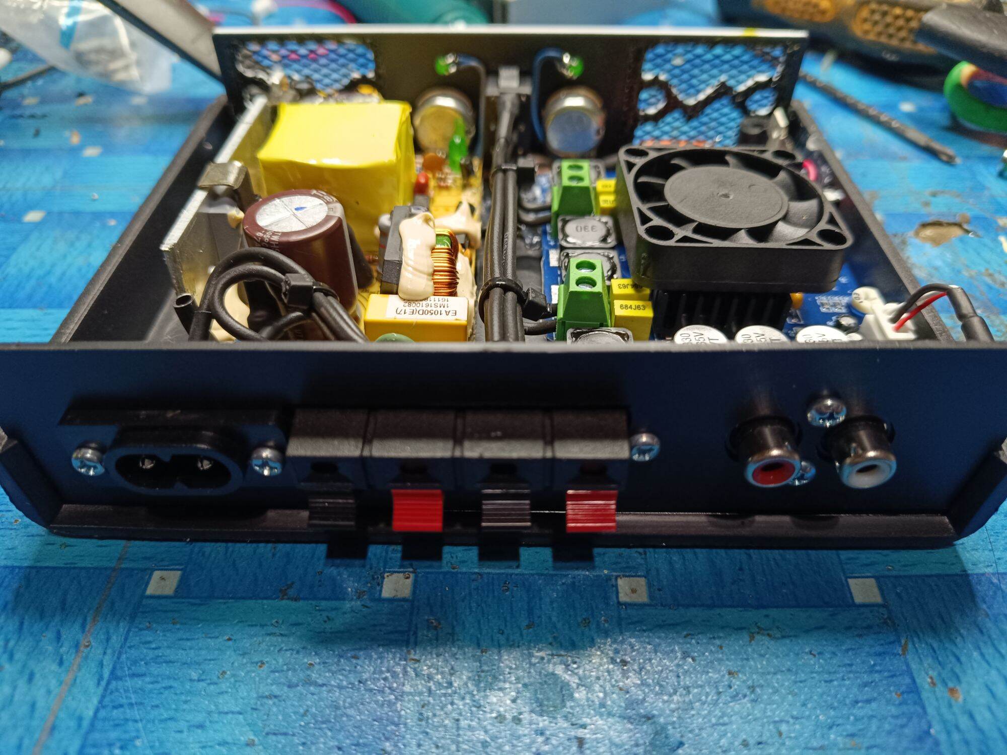 power mini amplifier class d tpa3116d2 chip original 32 pin + smps 24v ...