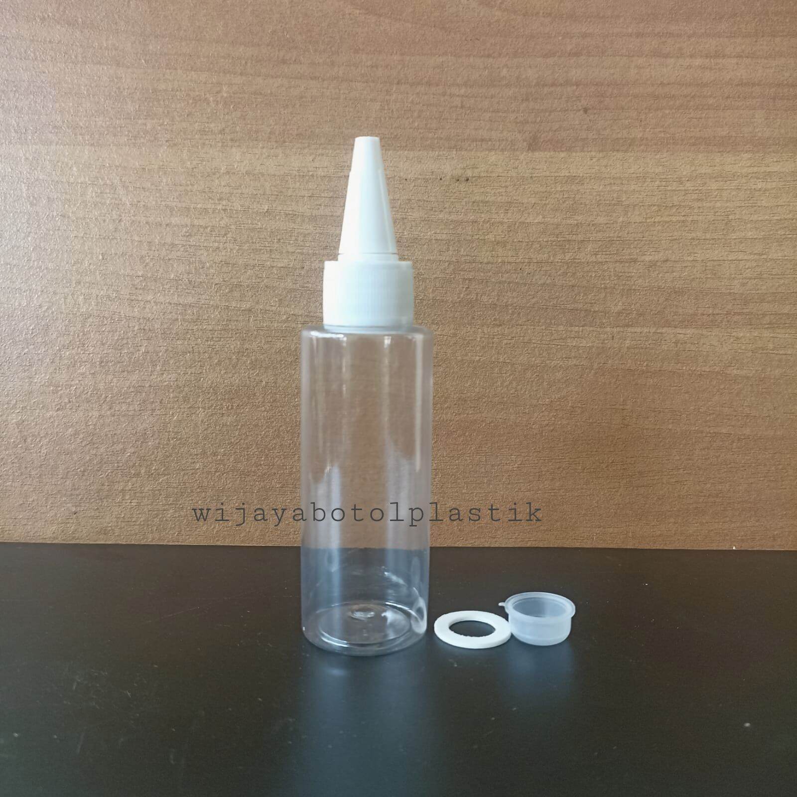 Botol kerucut 100 Ml RF/ Botol Tinta 100 Ml Bening Varian Tutup Kerucut ...
