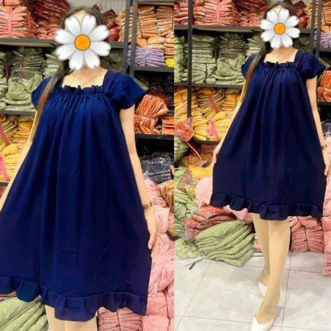 DASTER VIRAL FUJI TERBARU LONG DRESS KERUT DADA KEKINIAN | Lazada Indonesia