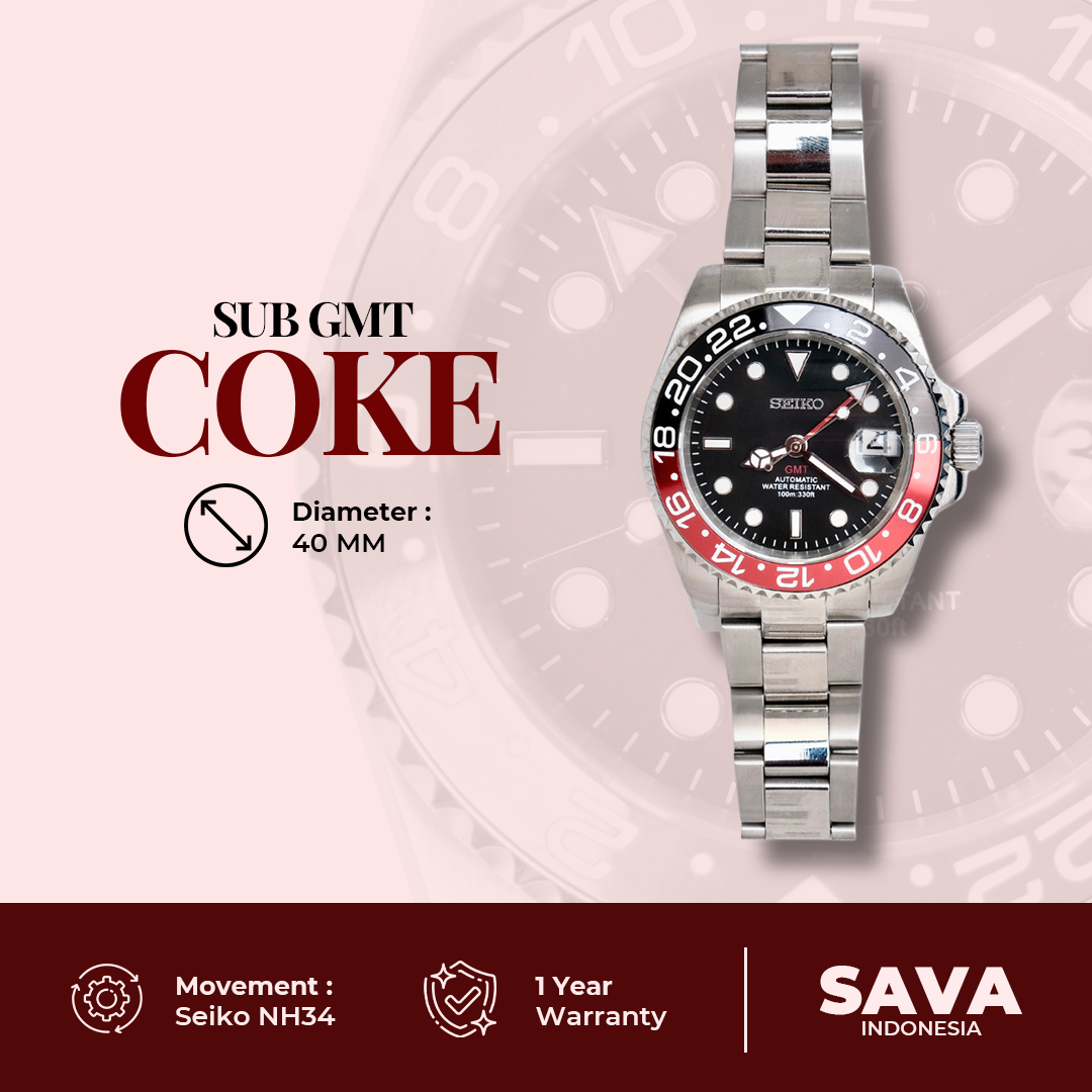 SeikoMod Submariner Coke GMT Dual Time Zone Automatic Nh34 | Lazada ...