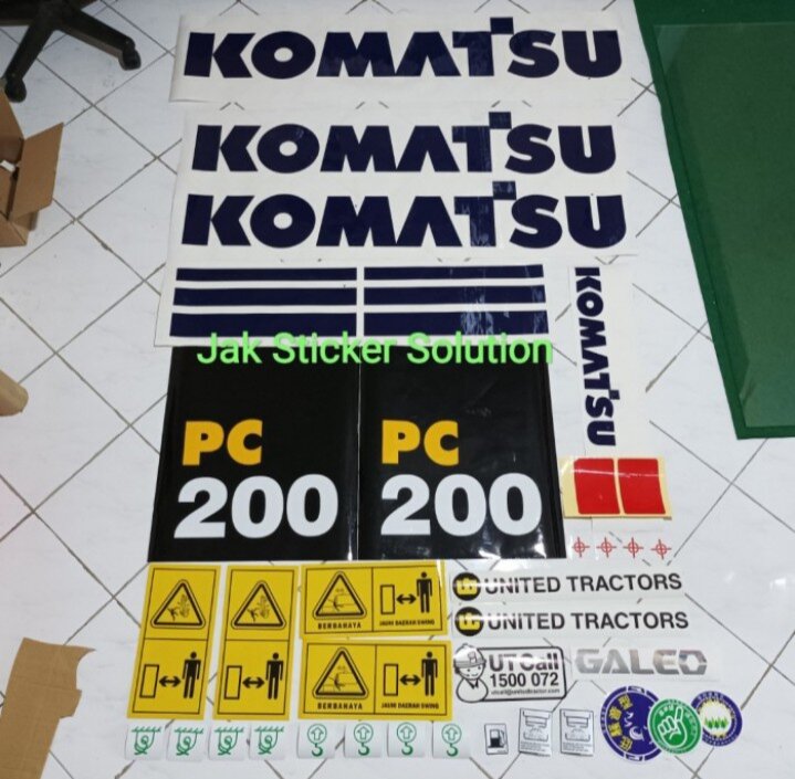 Stiker Komatsu pc200-7 Sticker Alat berat Excavator | Lazada Indonesia