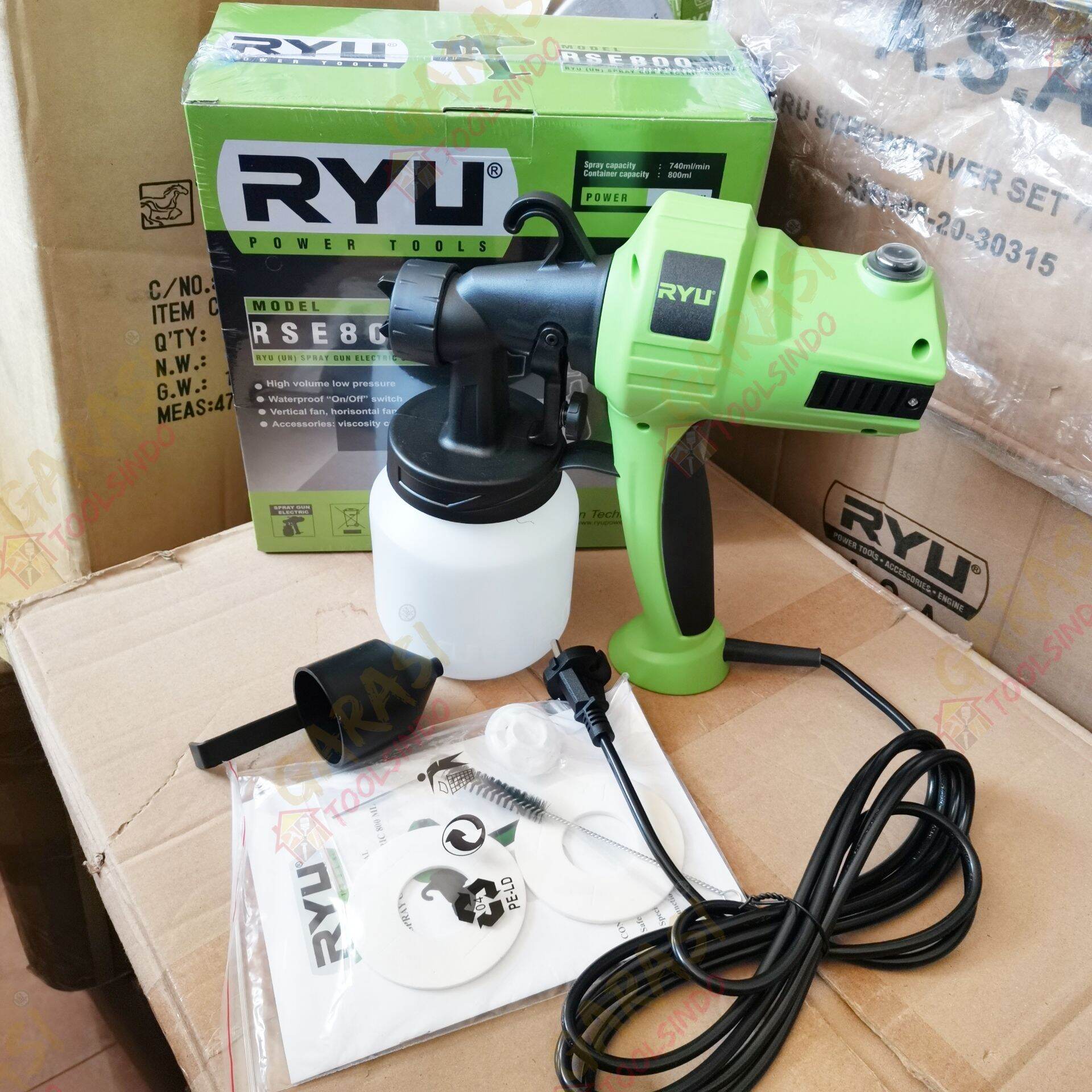 SPRAY GUN RYU RSE800 SPRAYGUN ALAT CAT SEMPROT LISTRIK RYU RSE 800 ...
