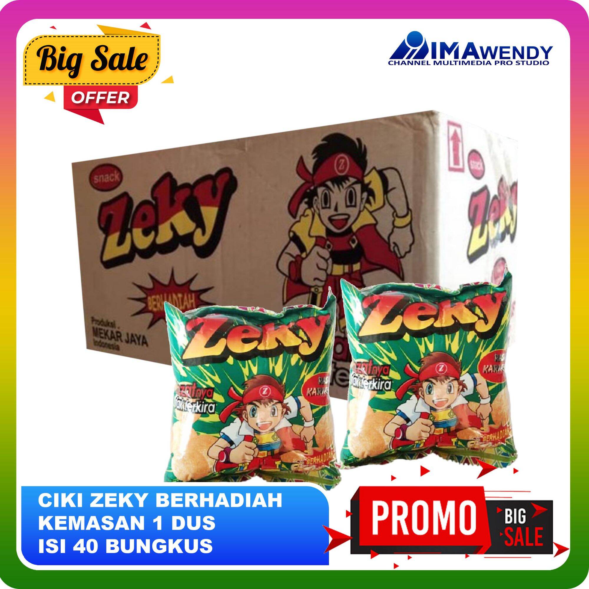 Snack Ciki Zeky Berhadiah Jika Beruntung Kemasan 1 Dus Isi 40 Bungkus Lazada Indonesia