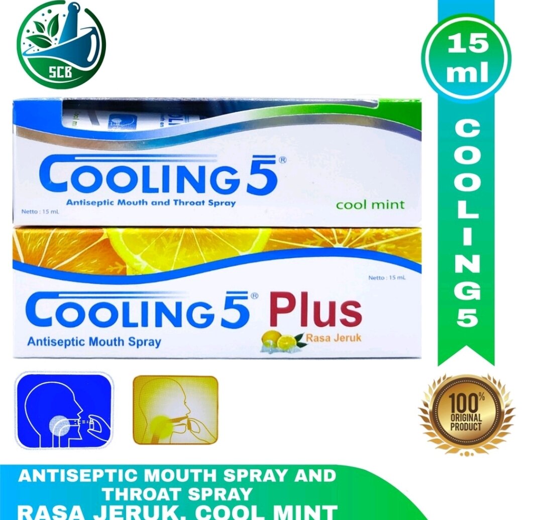 Cooling 5 Antiseptic Mouth Spray Varian - Untuk Sariawan & Sakit ...