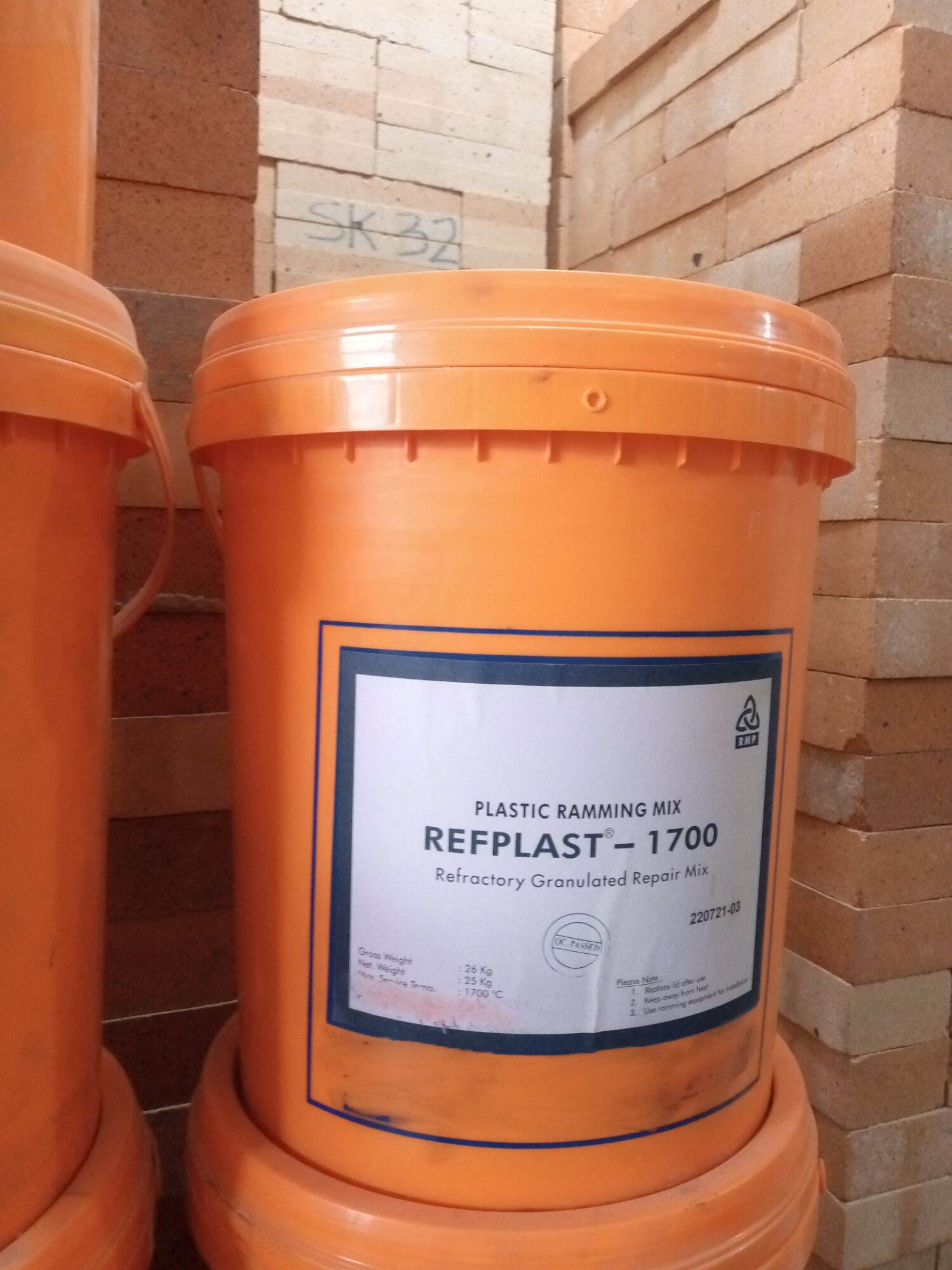 SEMEN TAHAN API REFPLAST-1700 bertahan sampai suhu 1700°c (Semen Api ...