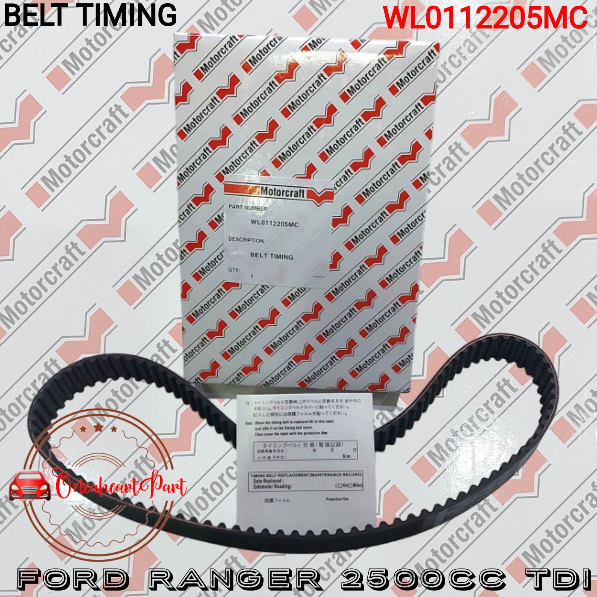TIMING BELT FORD RANGER 2.5 2500CC TDI 101RU30 MOTORCRAFT | Lazada ...