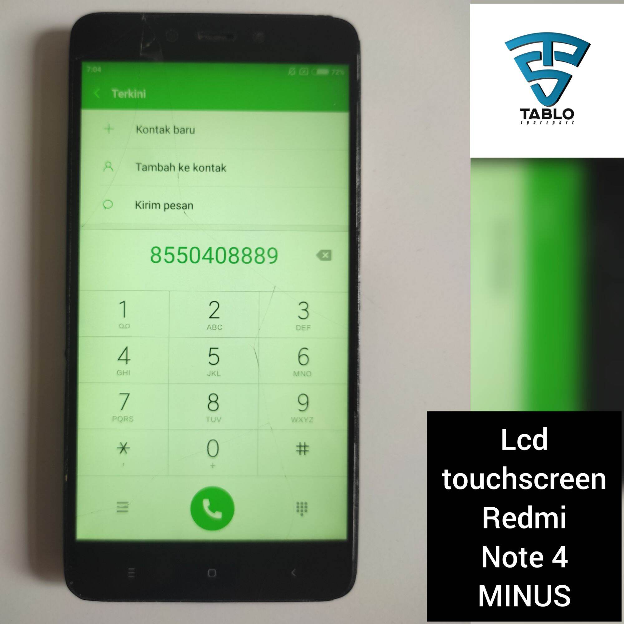 Lcd touchscreen frame Xiaomi redmi note 4 mediatek retak normal ...
