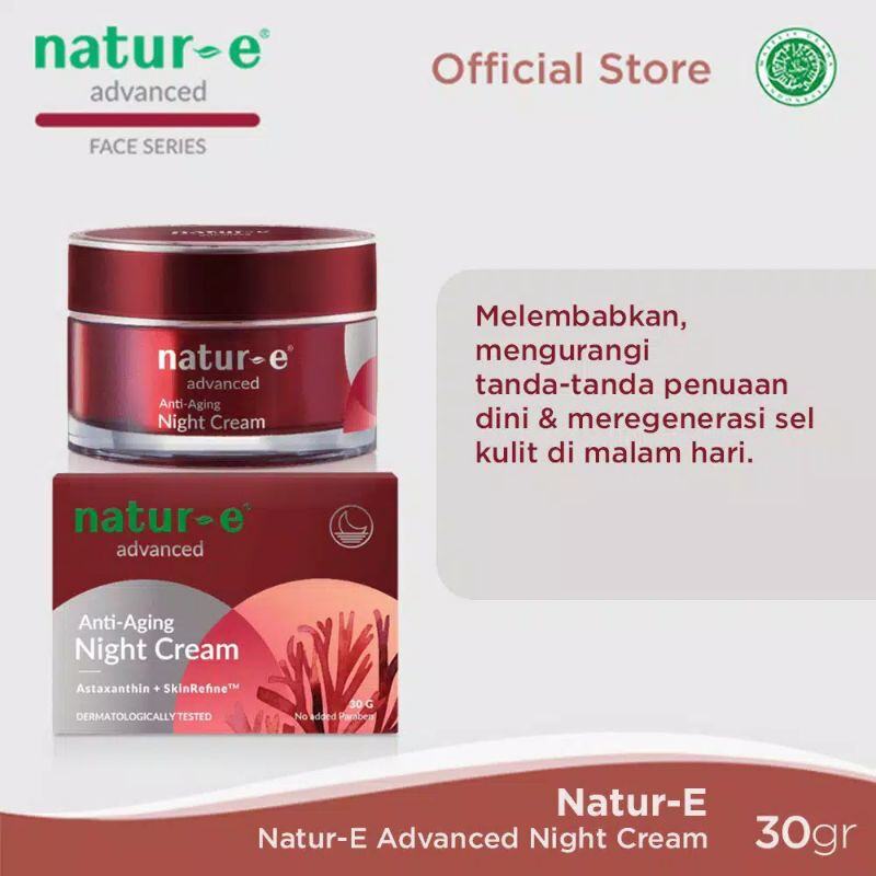 natur-E advanced face series anti aging night cream krim malam untuk ...