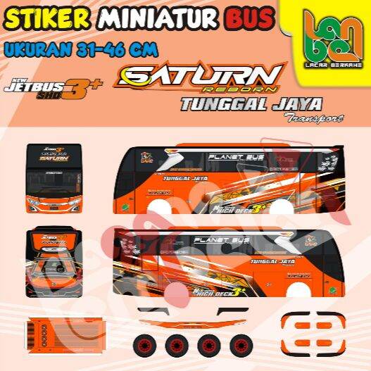 Stiker Miniatur Bus Saturn Pink | Saturn Oren | Lazada Indonesia