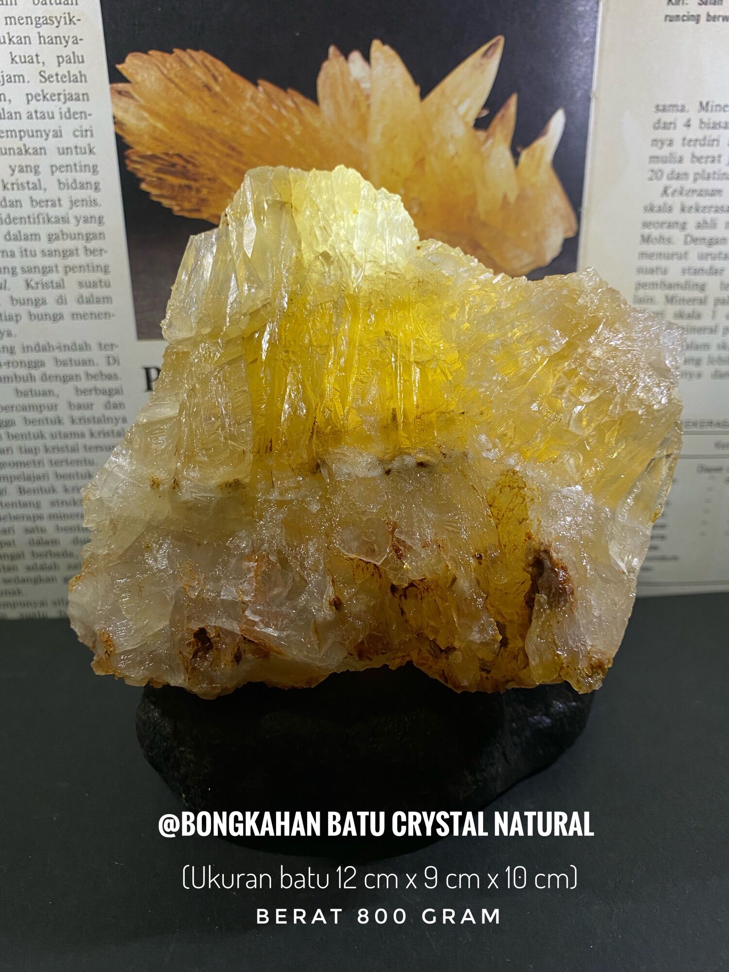 Bongkahan Batu Gold Crystal Natural L16 atau Batu Kristal Alam atau ...
