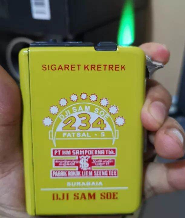 Kotak Rokok Samsu Hijau kotak rokok plus korek api | Lazada Indonesia