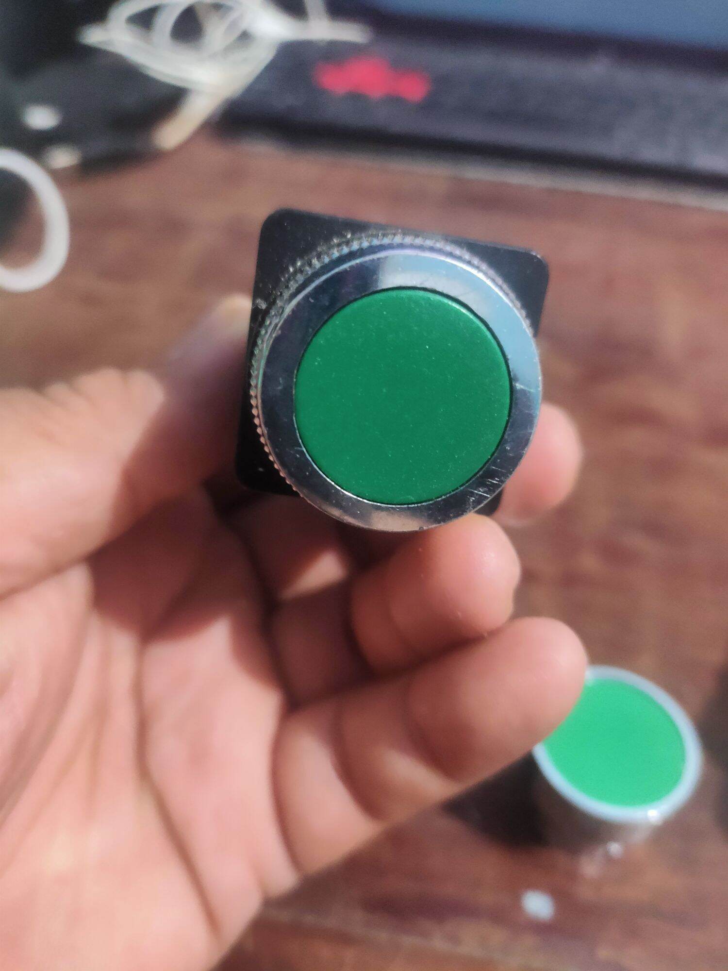 Tombol - Push Button FORT/ LA115-A5-10 / 1NO 1NC / 2 mm Warna Hijau ...