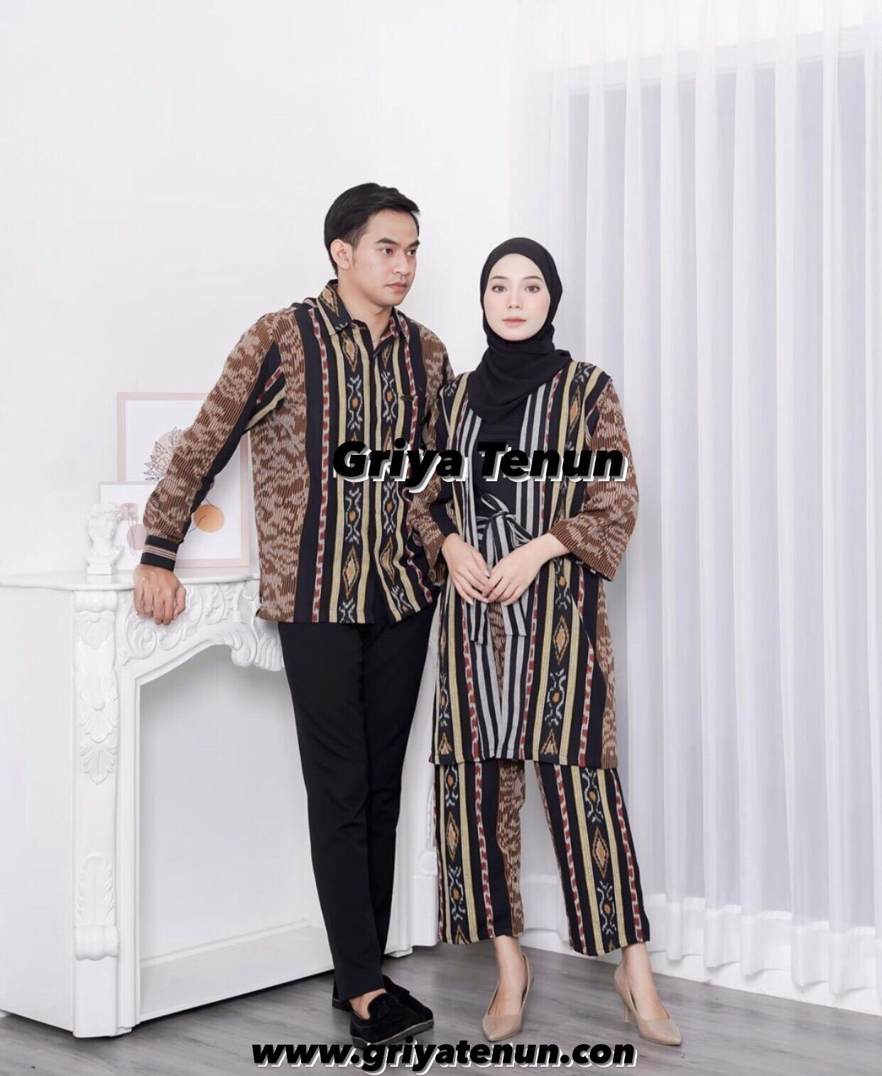 NONA COUPLE BROWN-COUPLE TENUN-BAJU TENUN-KEMEJA TENUN-SARIMBIT TENUN ...
