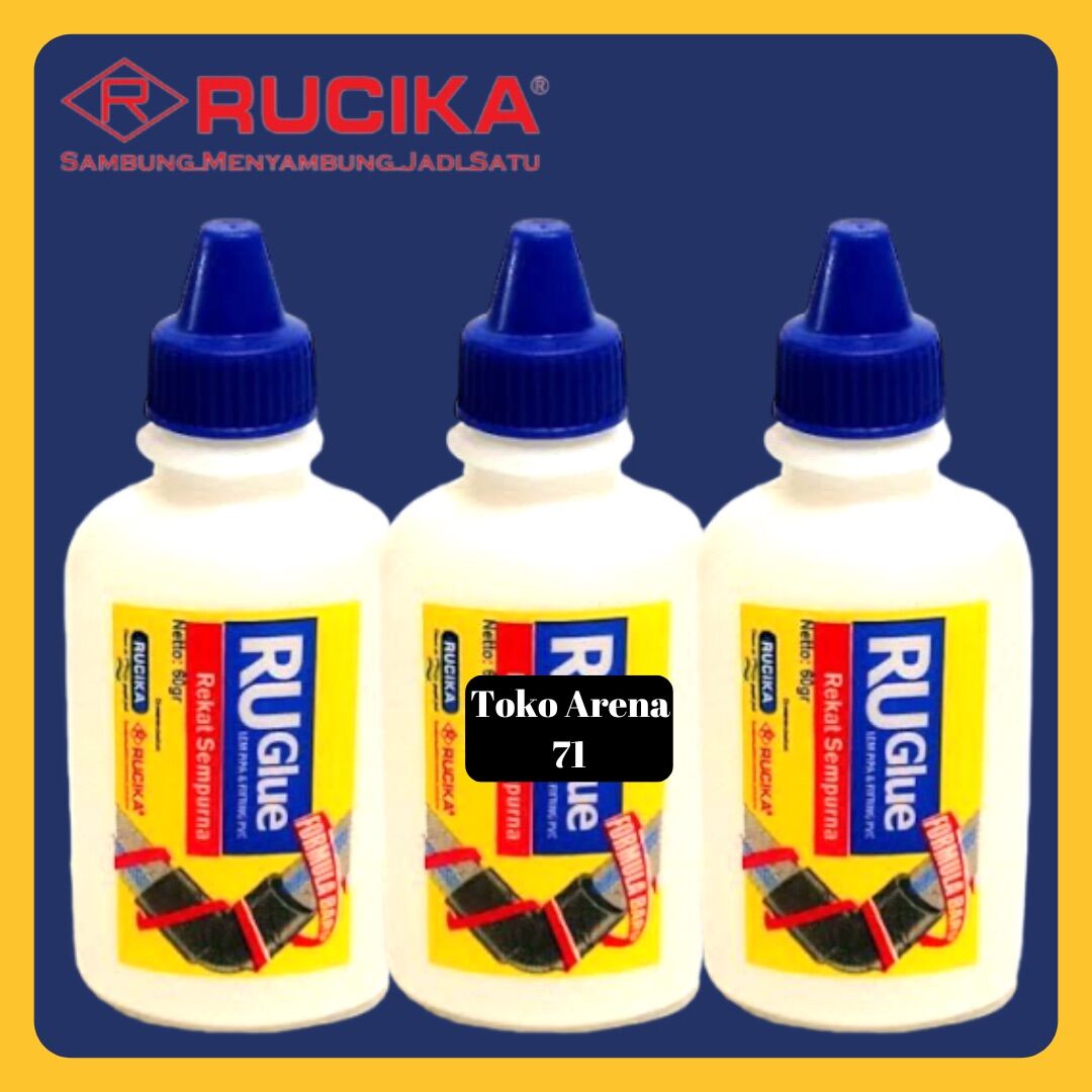 Lem botol rucika Ruglue 60 Gr 60gr Lem Pipa paralon PVC botol tetes 60 ...