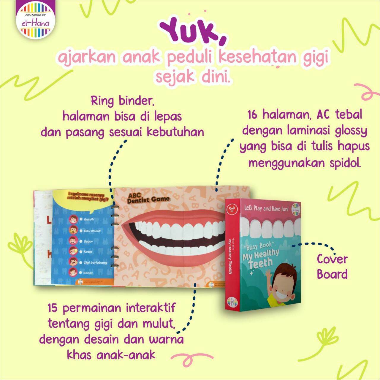 Busy Book My Healthy Teeth Media Anak Belajar Kesehatan Gigi | Lazada Indonesia