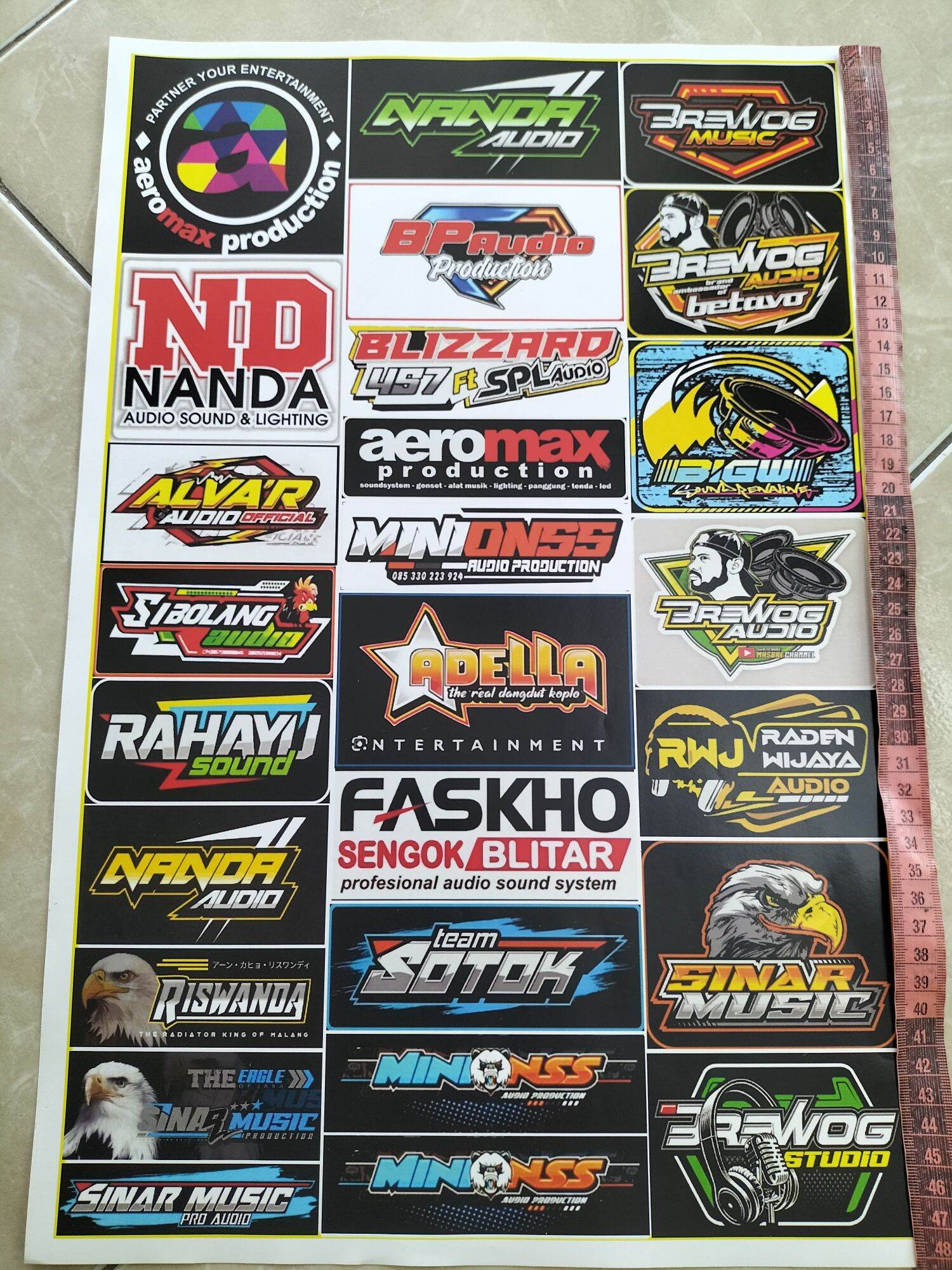 STIKER SOUNDSYSTEM JUMBO UKURAN 31cmX47cm | STIKER PACK ISI 26 | STIKER ...