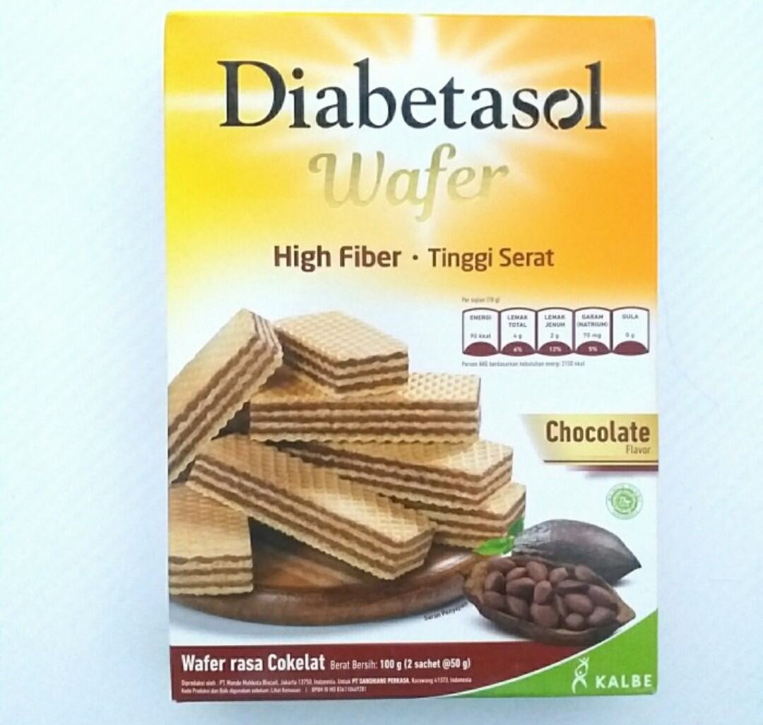 Diabetasol wafer 100 gram snack diabetes DM tinggi serat rendah gula ...