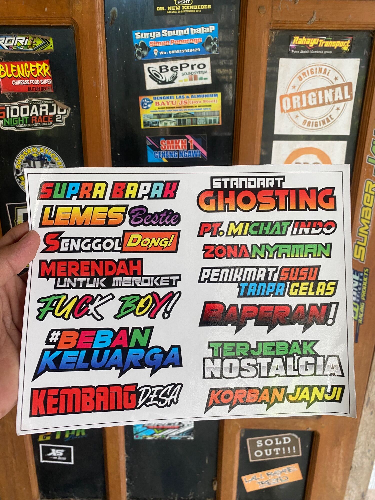 Sticker Pack Kata Kata / Stiker Pack Racing / Stiker Racing / Stiker ...