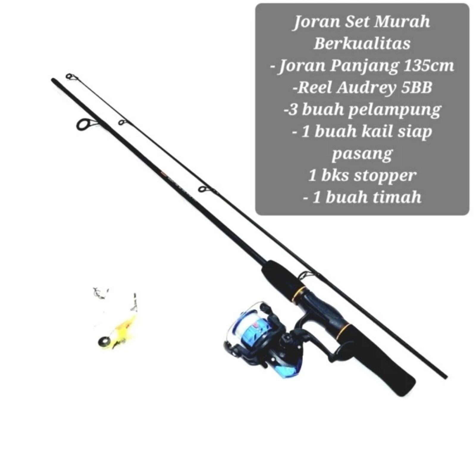 Pancingan Set Pancing Lengkap Joran Sambung 2 Siap Pakai | Lazada Indonesia