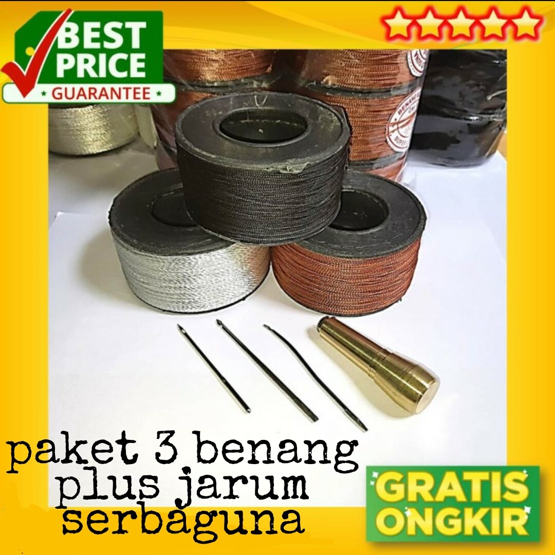 paket jarum sol sepatu tas alat jahit manual serbaguna bahan stanlis ...