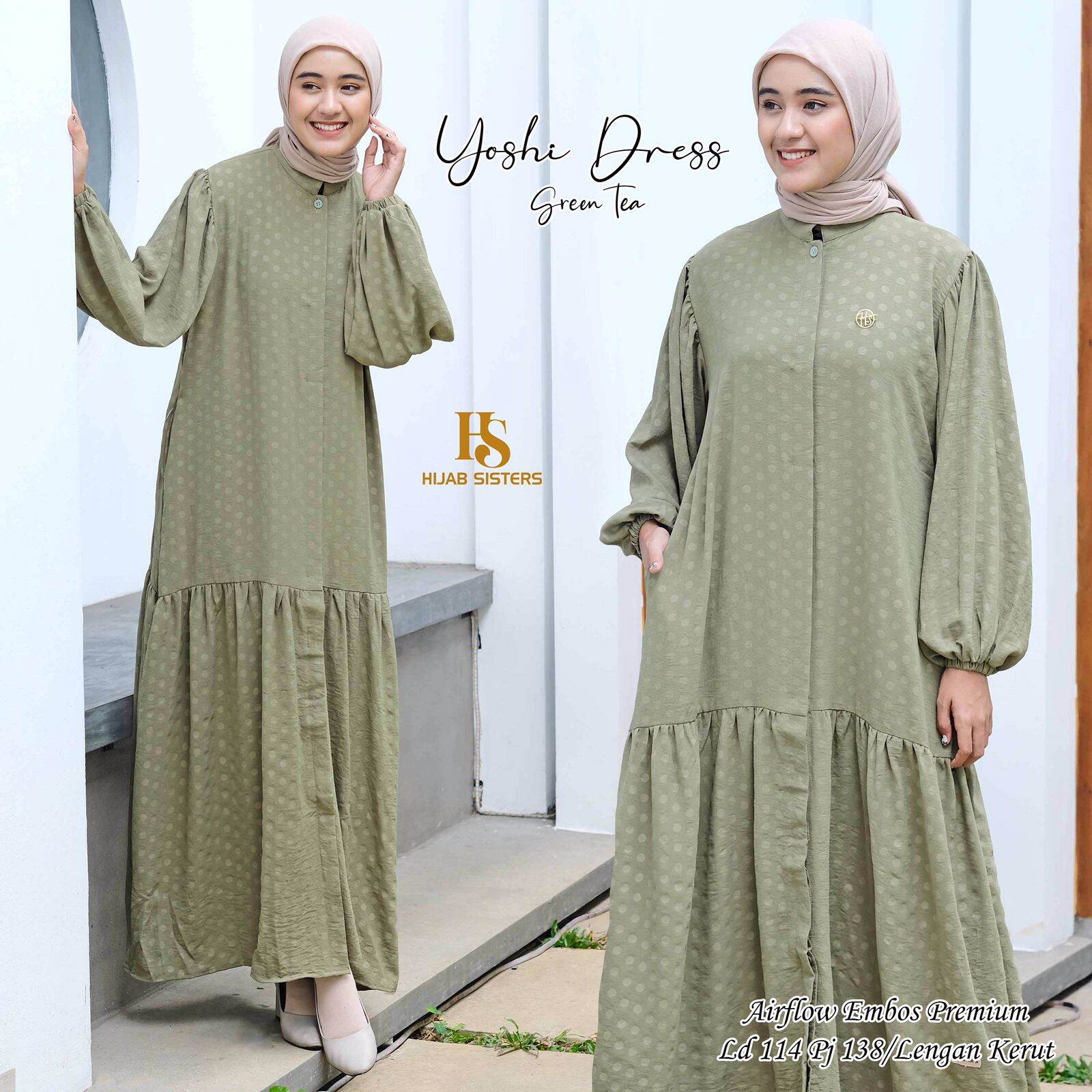 YOSHI DRESS MUSLIM CANTIK PREMIUM BY HIJAB SISTERS | Lazada Indonesia