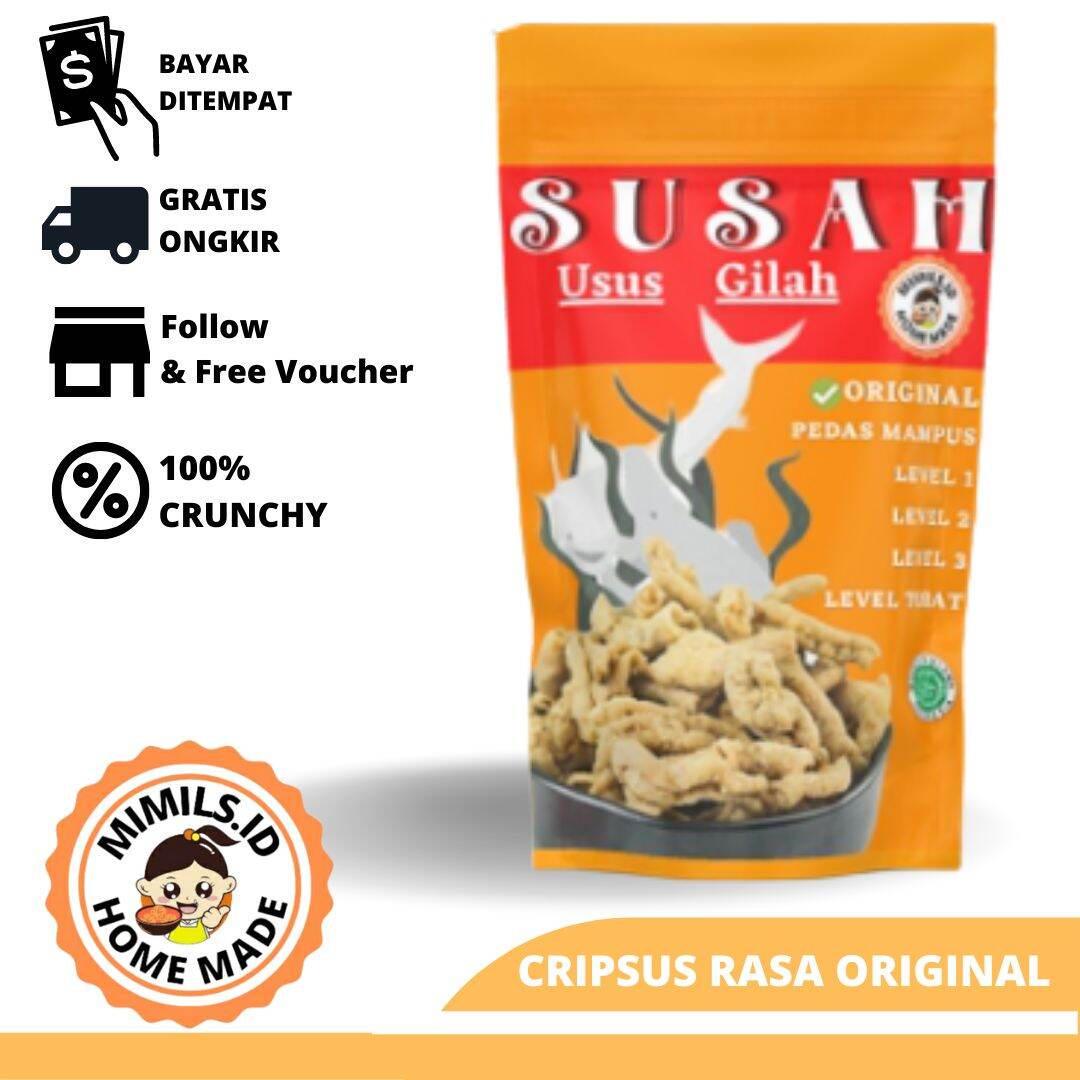 MIMIL'S KERIPIK USUS ORIINAL60GRAM ENAK, GURIH DAN RENYAH KEMASAN ...