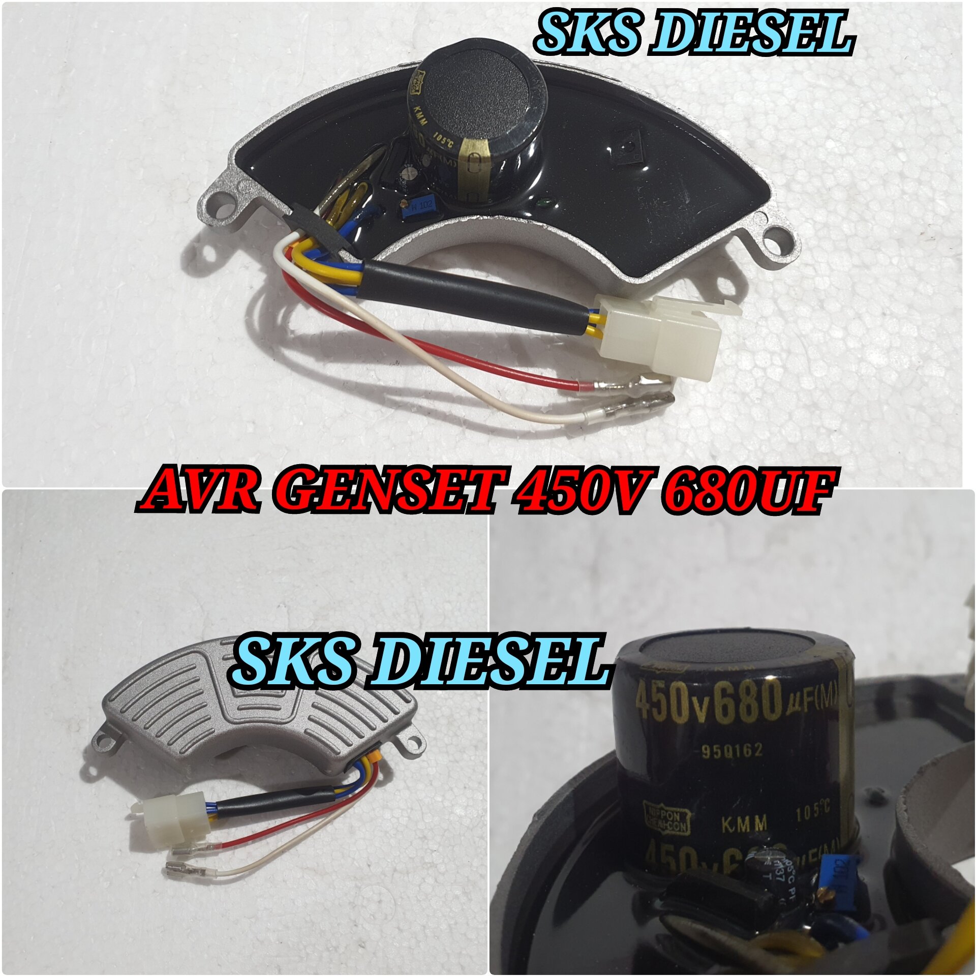 AVR GENSET 1 PHASE 450V 680UF 6 KABEL GENSET BENSIN SOLAR 5000 - 9000 WATT ALUMINIUM | Lazada ...
