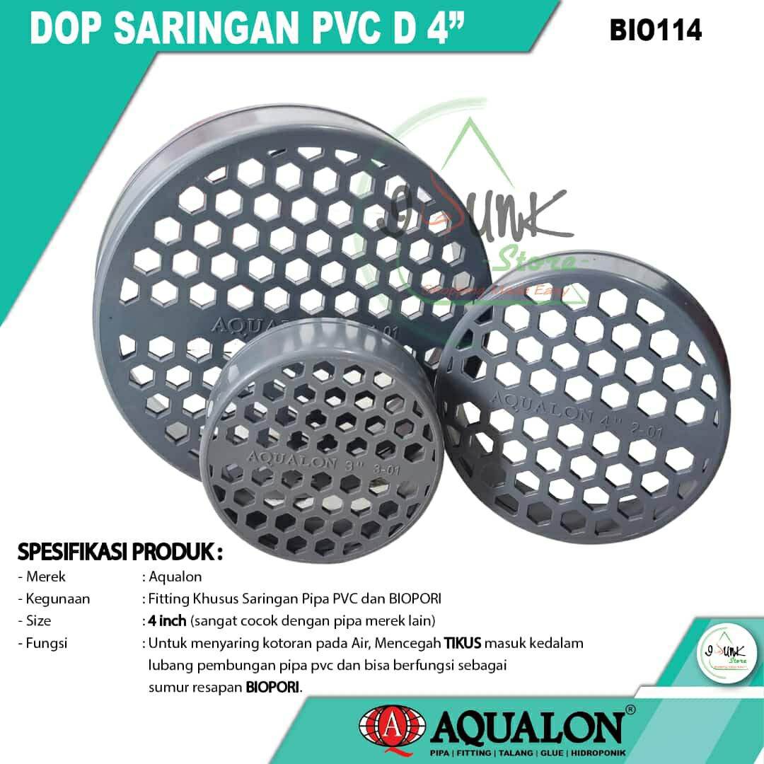 Dop saringan pipa pvc D 4" inch / tutup bolong / cap biopori - AQUALON ...