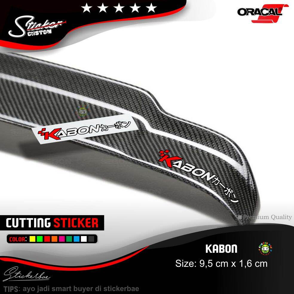 Sticker motor karbon stiker kabon stiker cutting bukan printing nyala ...