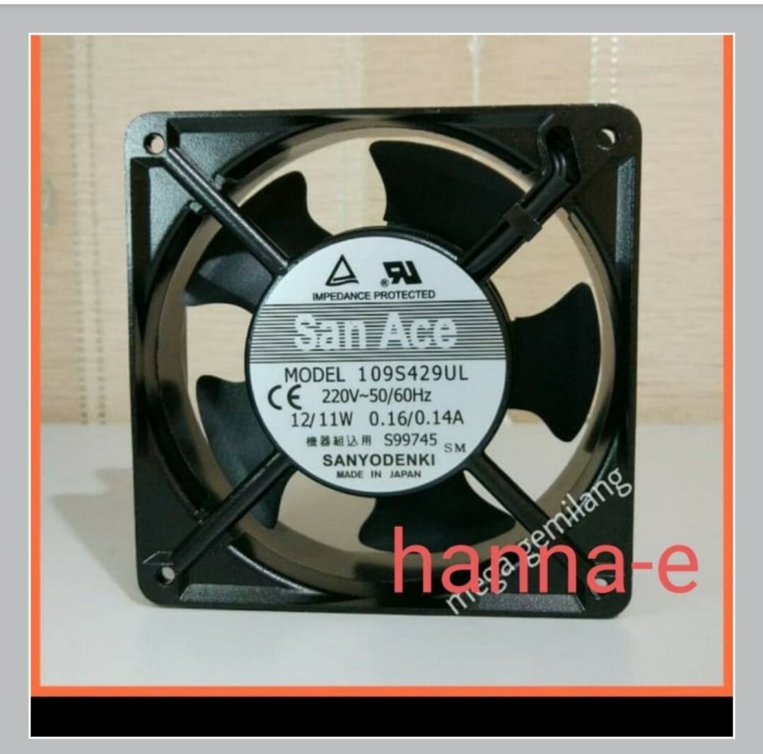 fan kipas panel 12cm x 12cm 220vac merk san ace ball bearing | Lazada ...