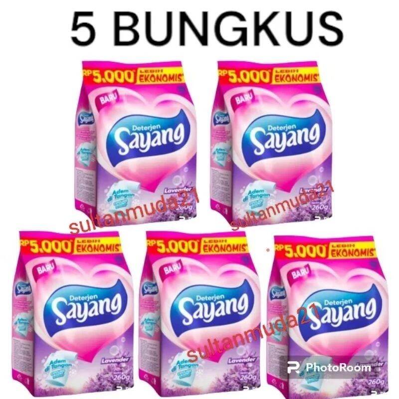 ( 5 pack ) deterjen sayang kemasan Rp.5000 / paket hemat deterjen ...