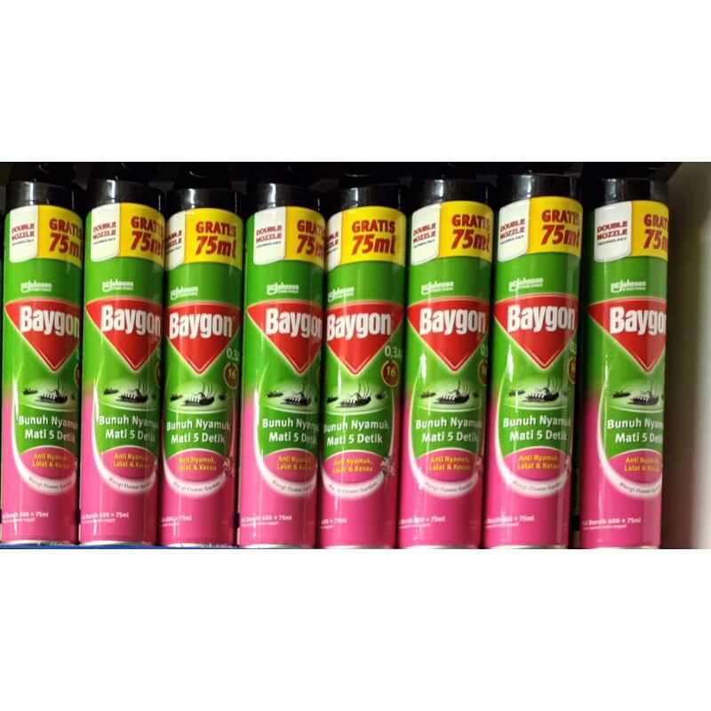 Baygon Aerosol 600 ml ml Warna Pink Flower Garden Anti Nyamuk Serangga ...