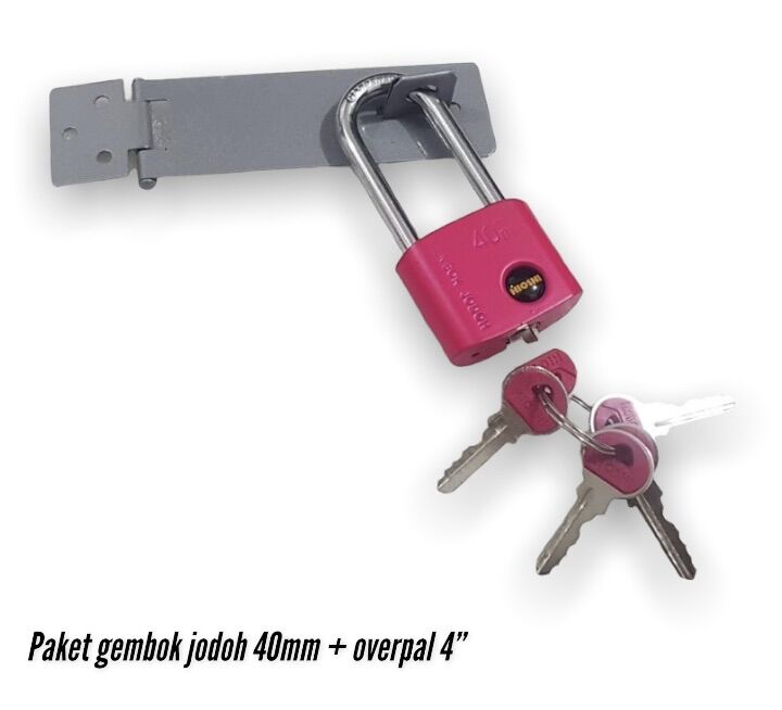 Paket gembok jodoh 40mm + overpal plat 4inch | Lazada Indonesia