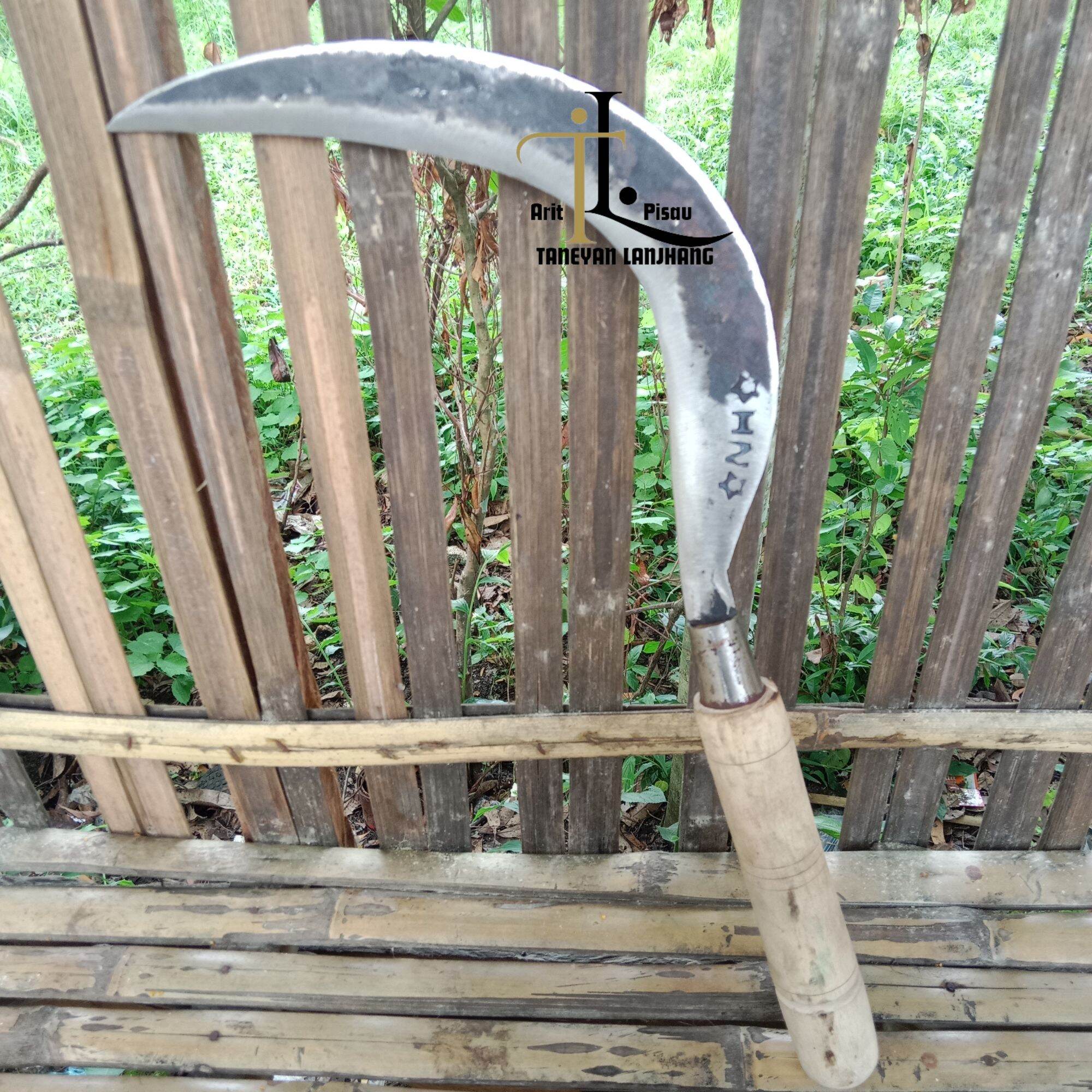 Arit Khusus Kayu Ukuran 46 Cm/Sabit Rumput Full Baja/Arit Rumput ...