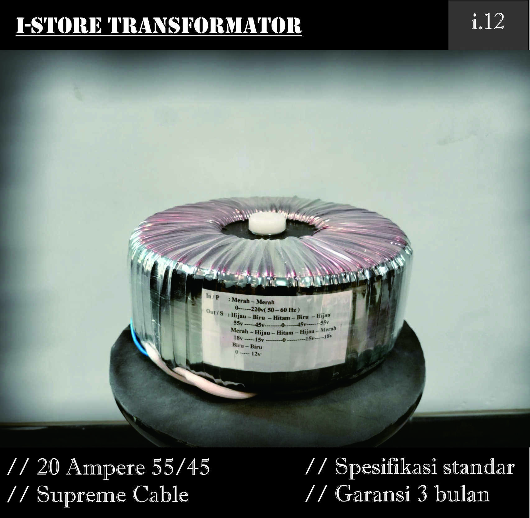 Trafo toroid donat 20A CT 55/45 | Lazada Indonesia