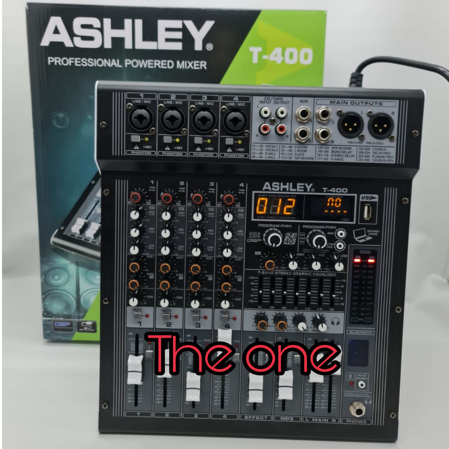 POWER MIXER AUDIO ASHLEY T400 T 400 4 CHANNEL ORIGINAL USB BLUETOOTH ...