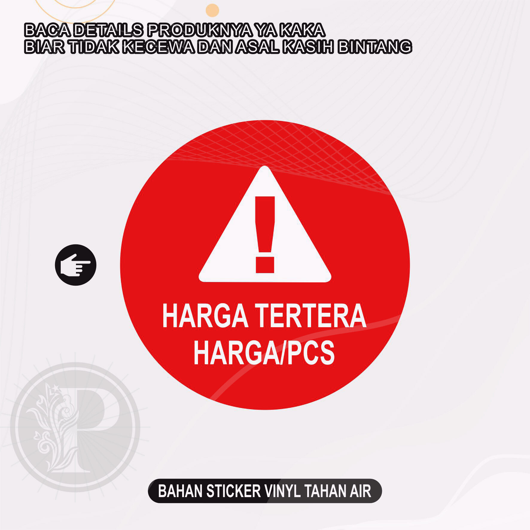 Stiker Rambu Paket Taruh Disini Sticker Vinyl Tahan Air | Lazada Indonesia