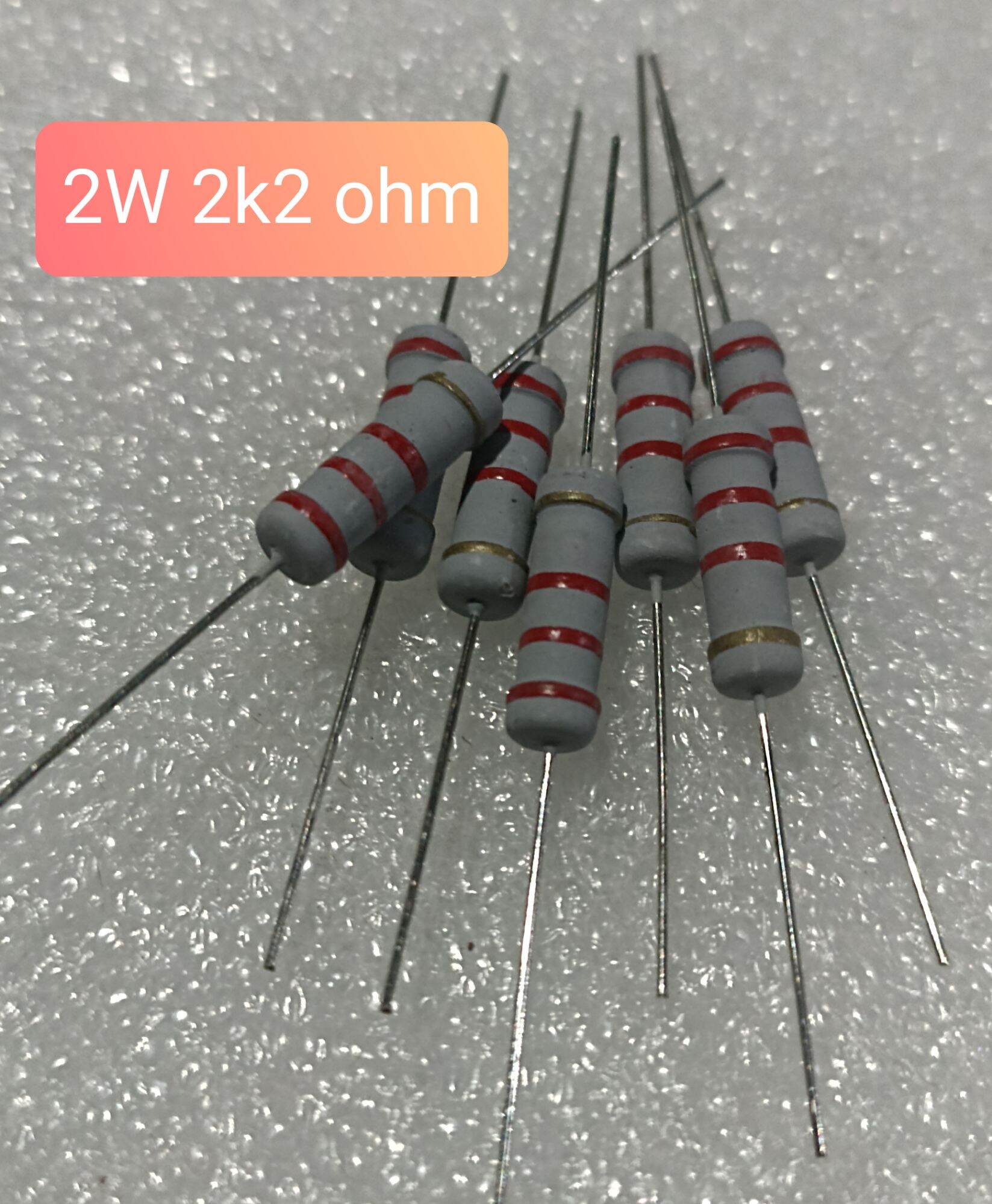 10BUAH RESISTOR 2WATT 2K2 OHM 2 WATT 2K2OHM 2W 2K2 OHM | Lazada Indonesia