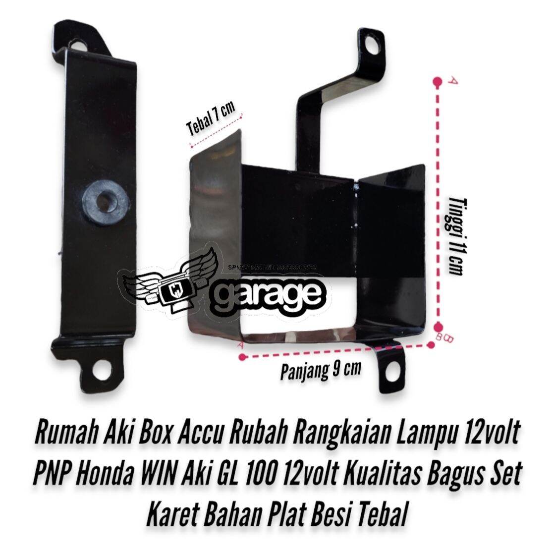 Rumah Aki Box accu win Rubah Rangkaian Lampu 12volt win100 Aki Beat ...