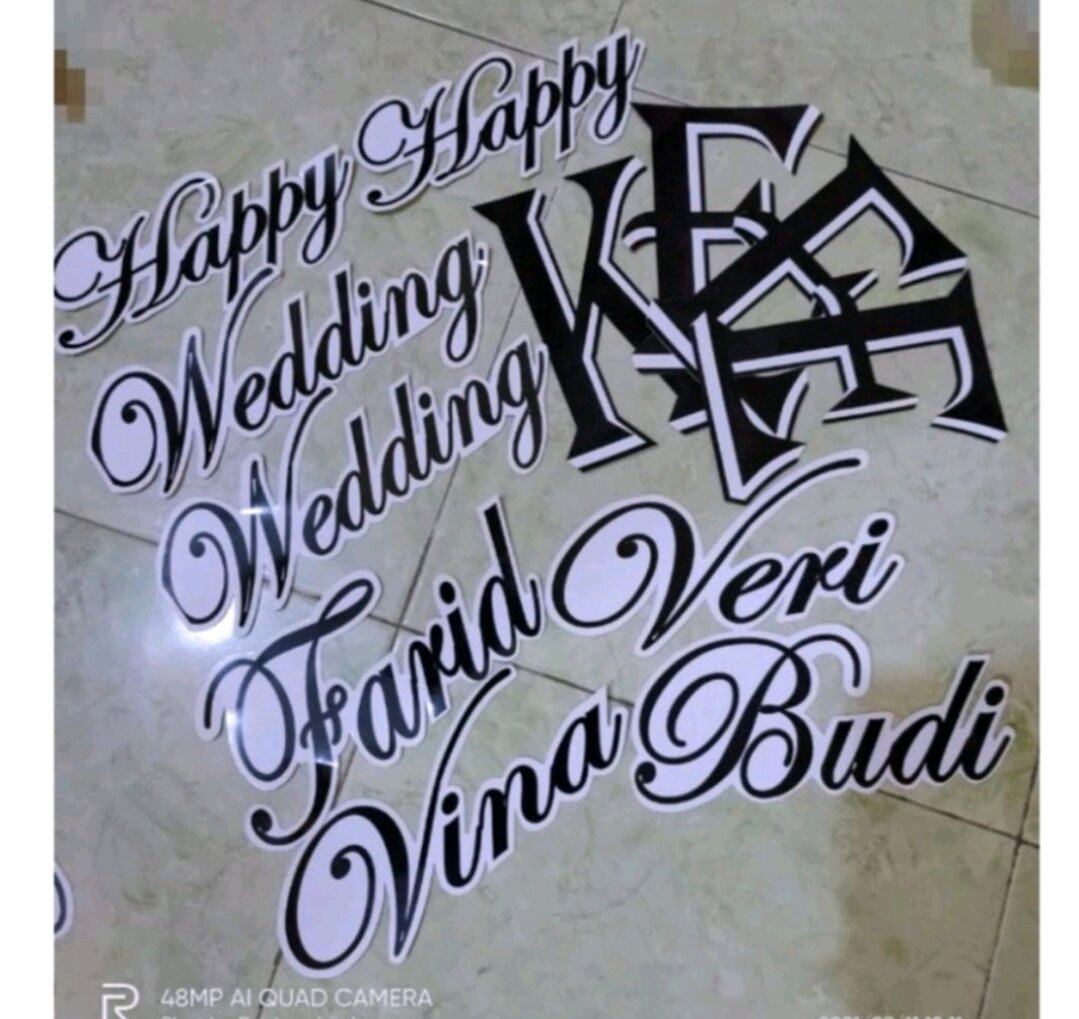kertas tulisan happy engagement/ wedding/ khitan/ dll | Lazada Indonesia