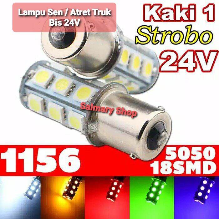 SEPASANG ! Lampu Sen Sein Atret Lampu Bemper Mundur LED Kaki 1 24V 24 ...
